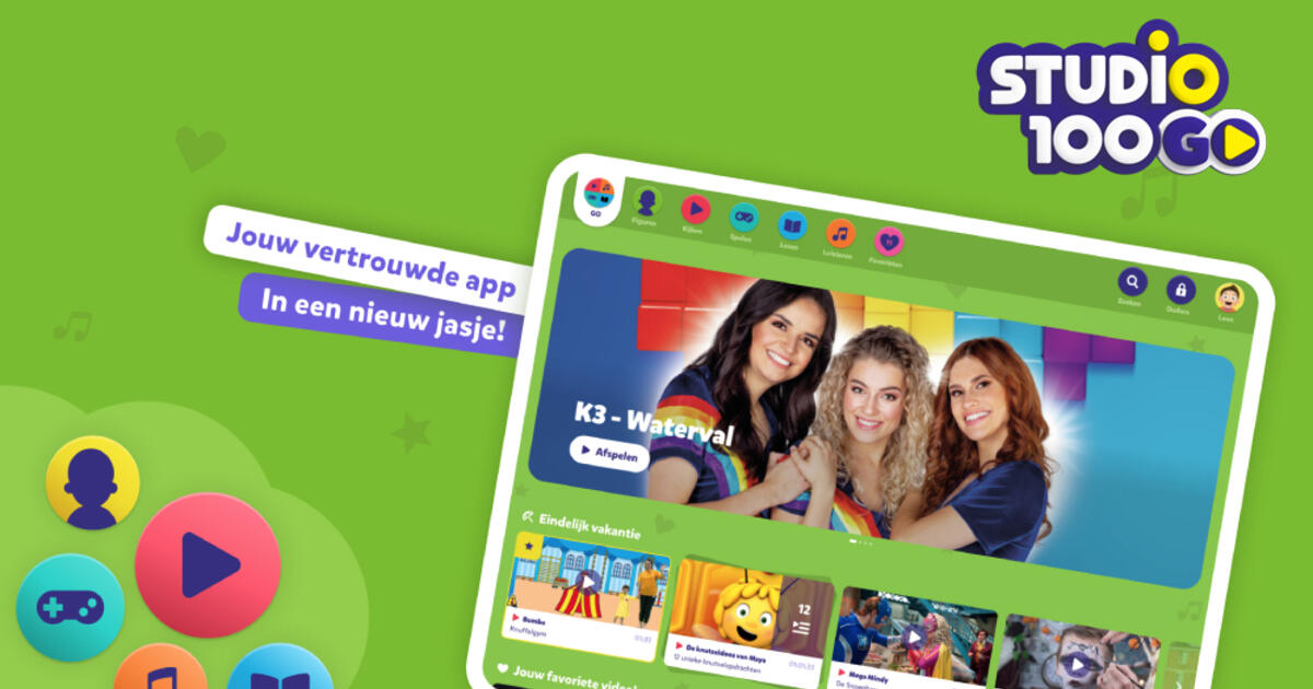Neem je Studio 100 vrienden overal mee in de vernieuwde Studio 100 GO app!