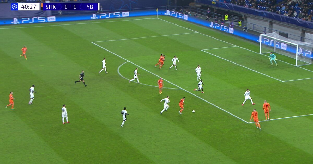 Goal: FC Shakhtar Donetsk 2 - 1 Young Boys, 41' Subakov